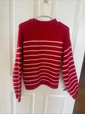 a new day | Sweaters | Red And White Sweater | Poshmark